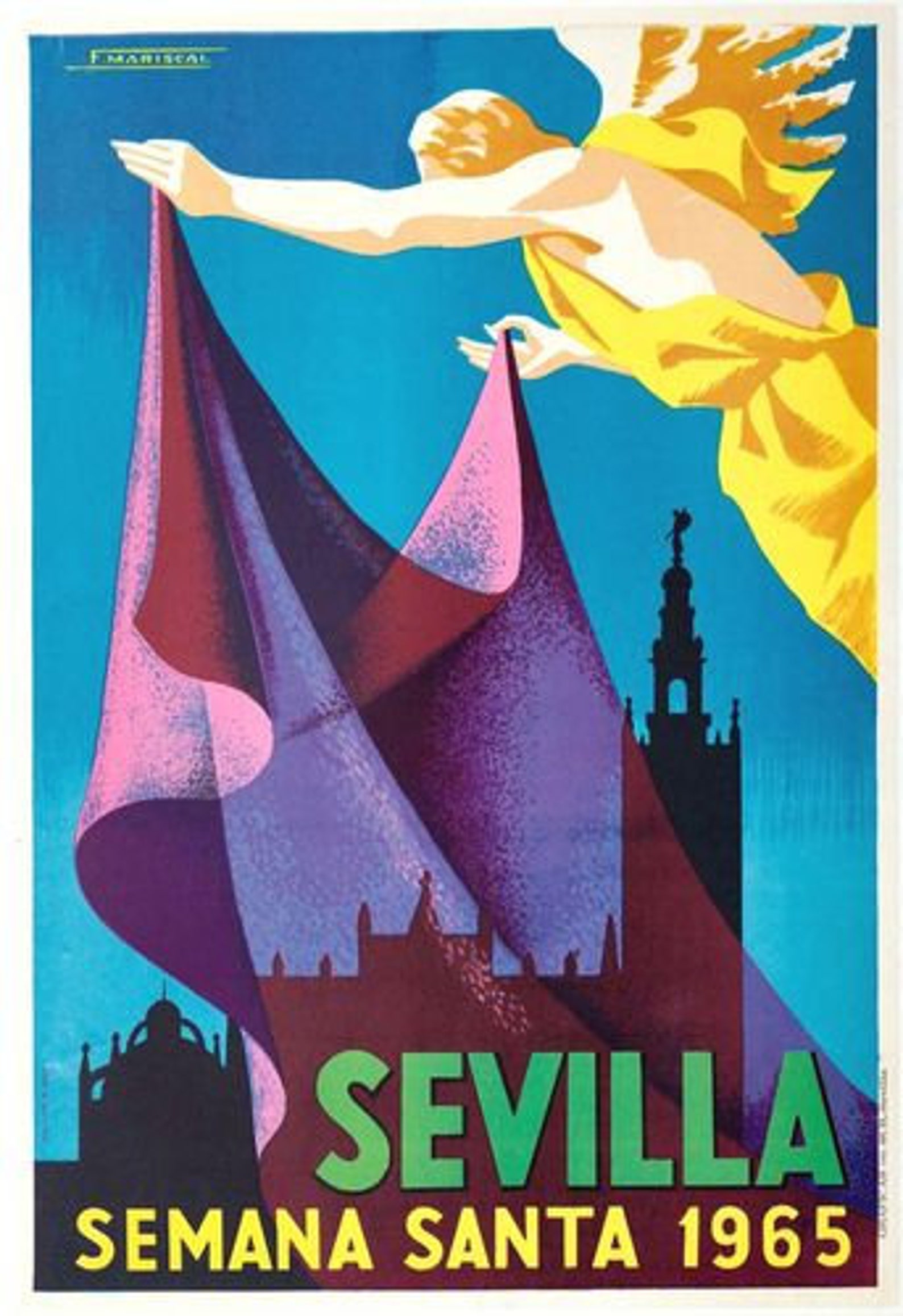 Vintage 1965 Semana Santa Festival Seville Tourism Poster A4/A3 Print ...