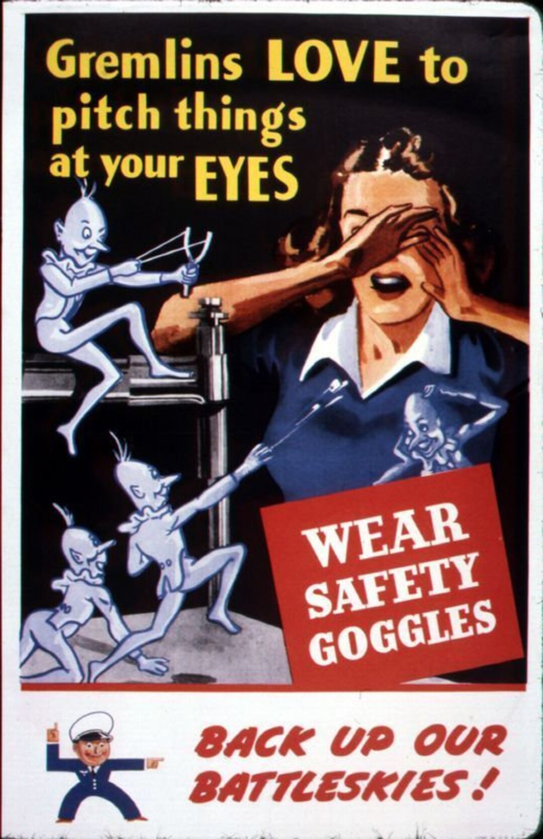 World War 2 Gremlins Safety Goggles Poster A3/a2 Print - Etsy