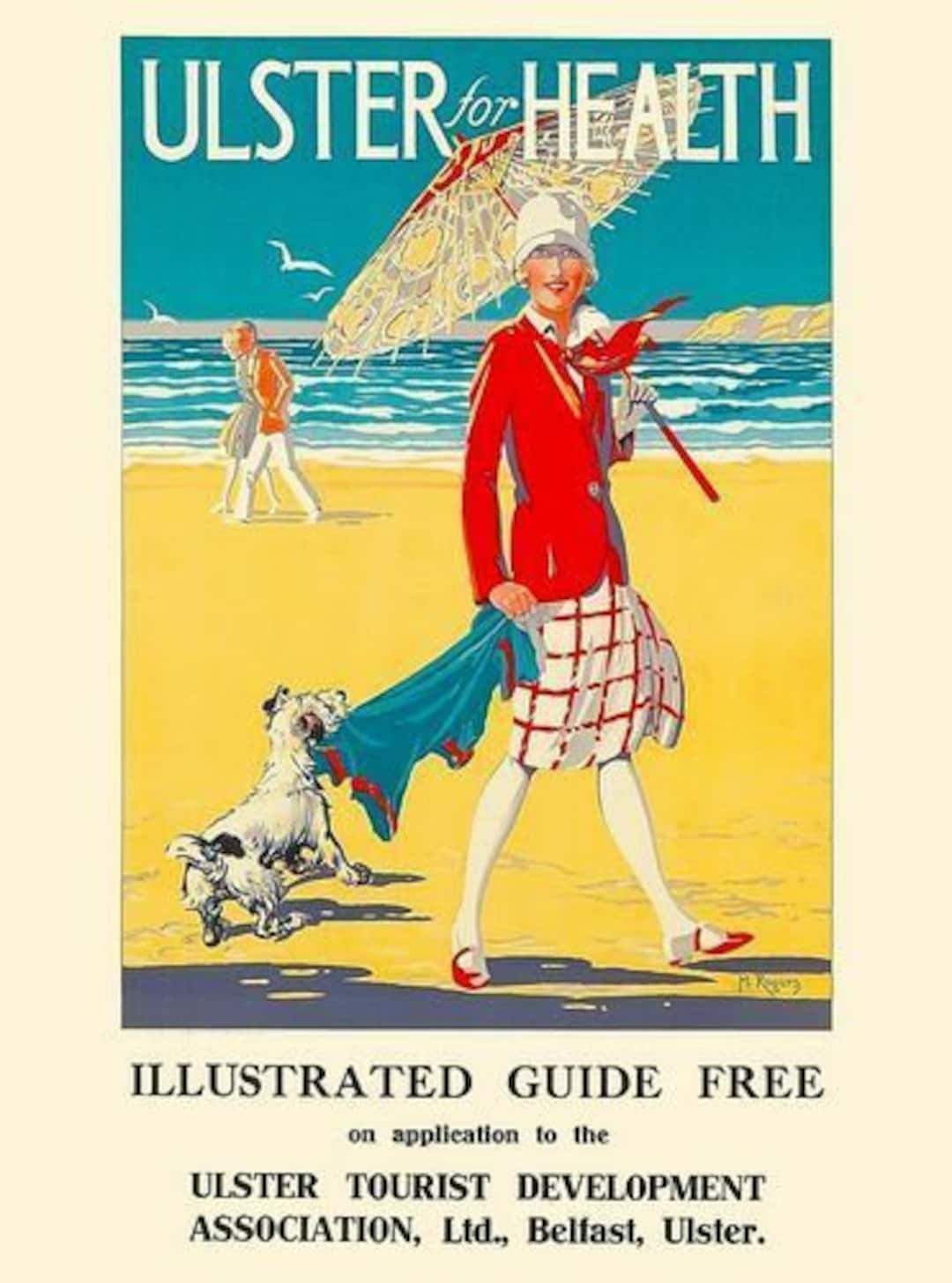 Vintage Ulster for Health Northern Ireland Tourism Poster A3/a4 Print ...