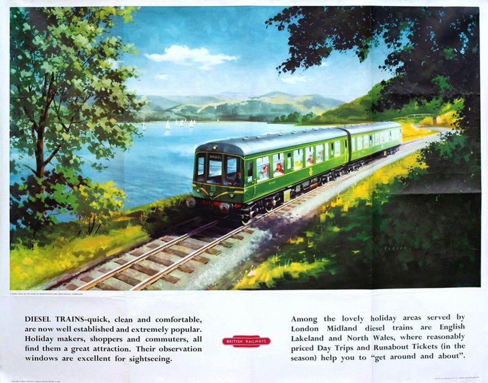 Vintage British Rail Diesel Trains Railway Poster Print A3/A4 - Etsy