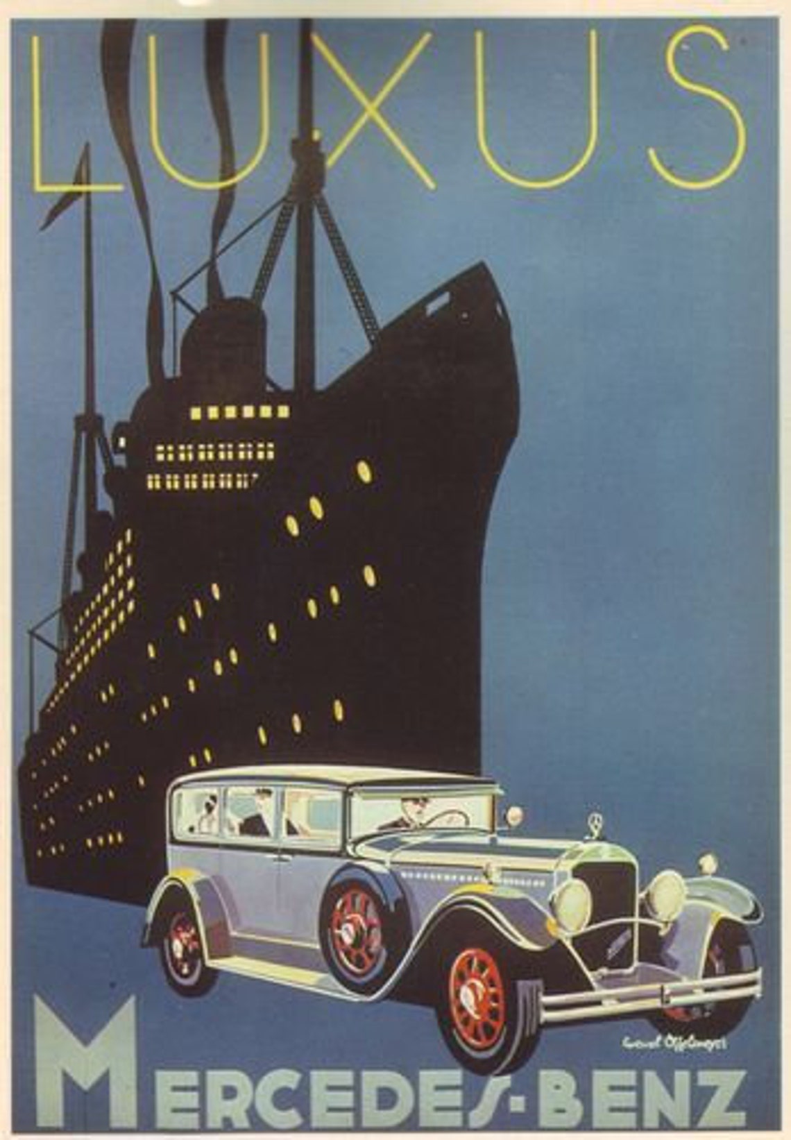 1920's Mercedes Benz Advertisement Poster A3 / A2 Print - Etsy