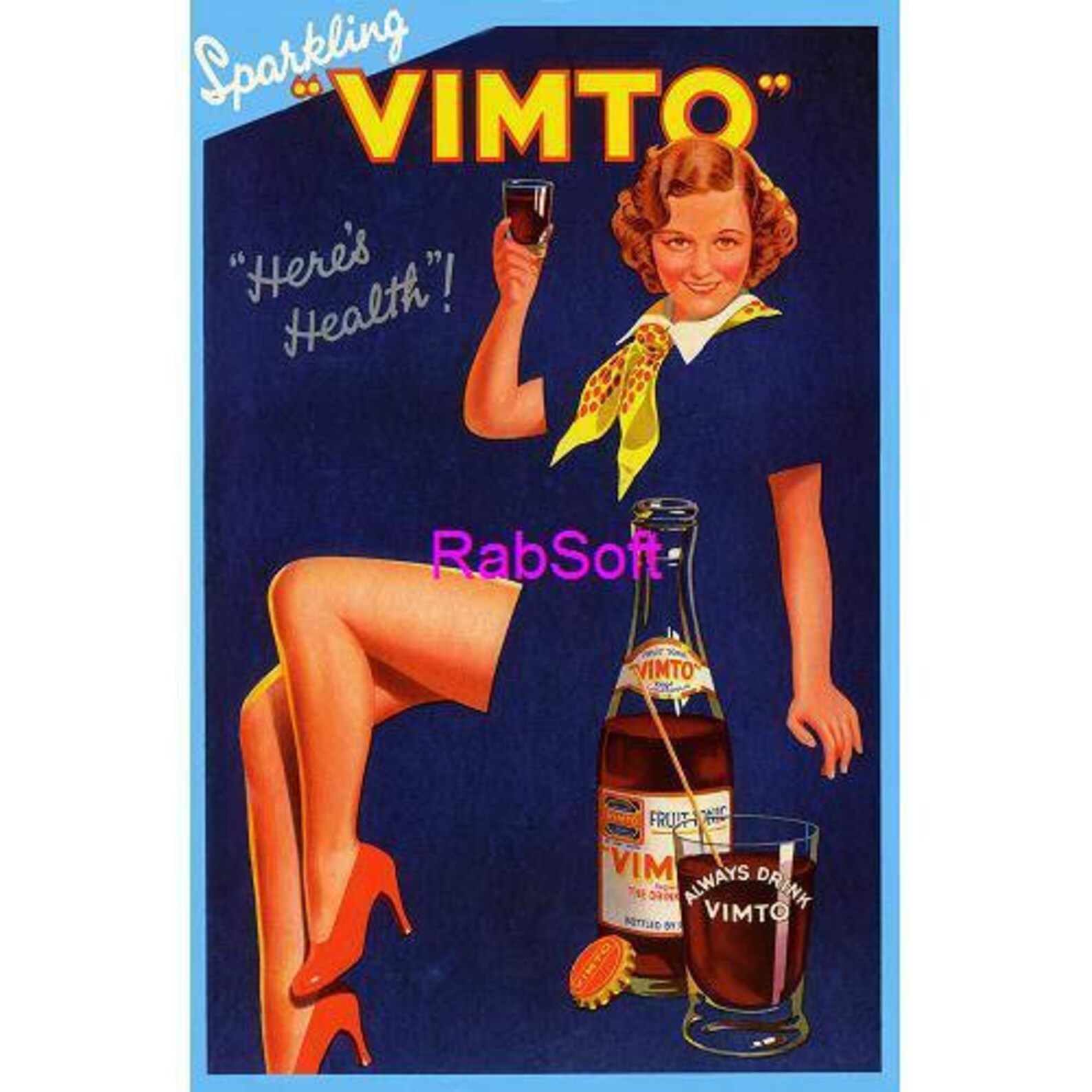 Vintage Vimto Advertising Poster Print A3/a4 - Etsy