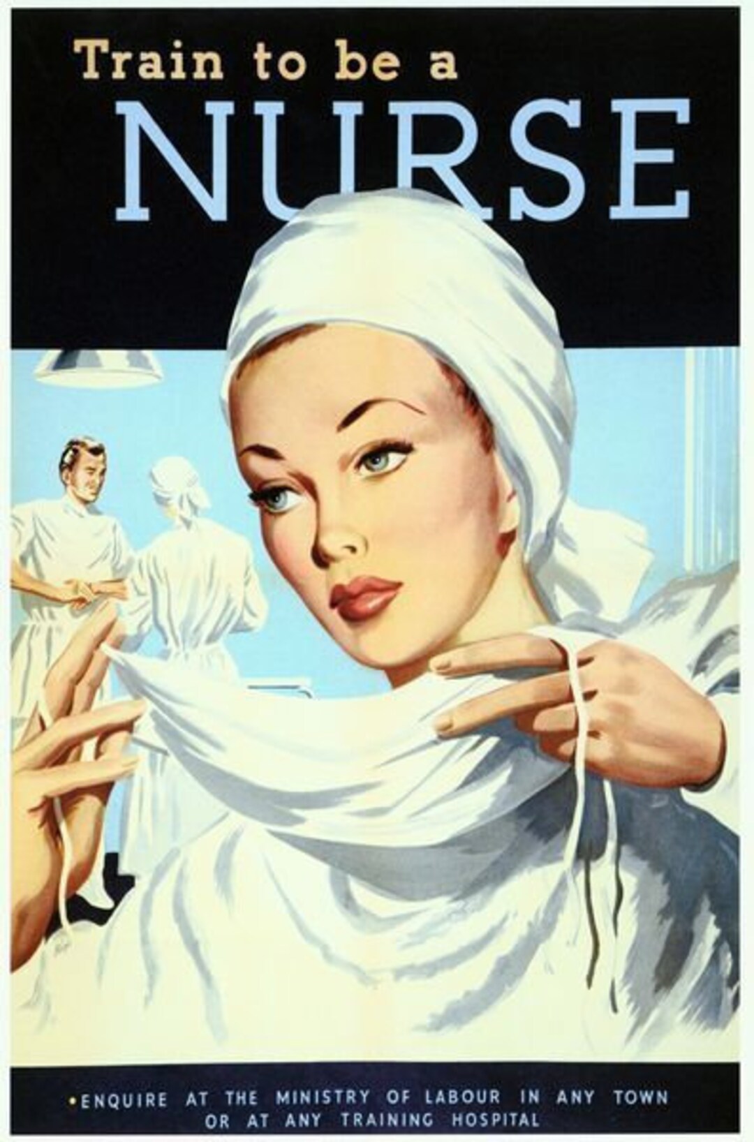 1950's British Nursing Recruitment Poster A3/a2/a1 Print - Etsy