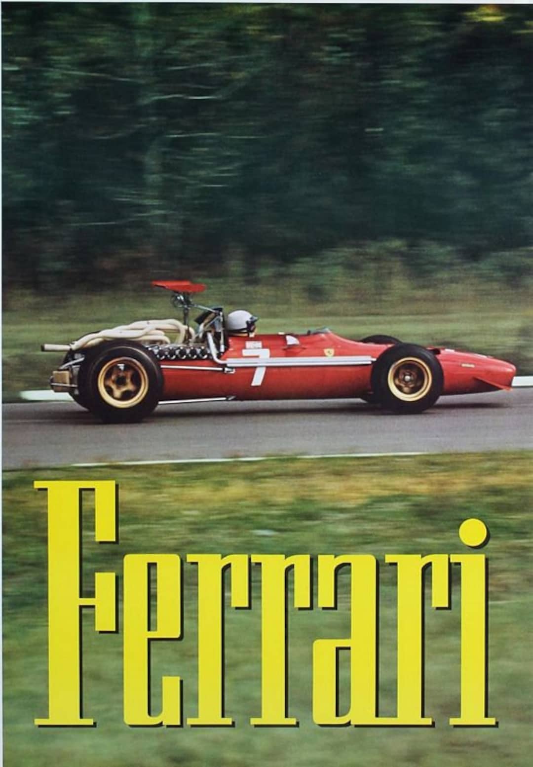 Vintage Ferrari Motor Racing Poster Print A3/A4 - Etsy