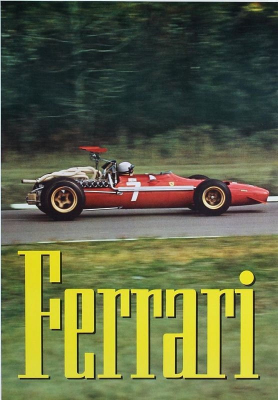Vintage Ferrari Motor Racing Poster Print A3/A4 - Etsy