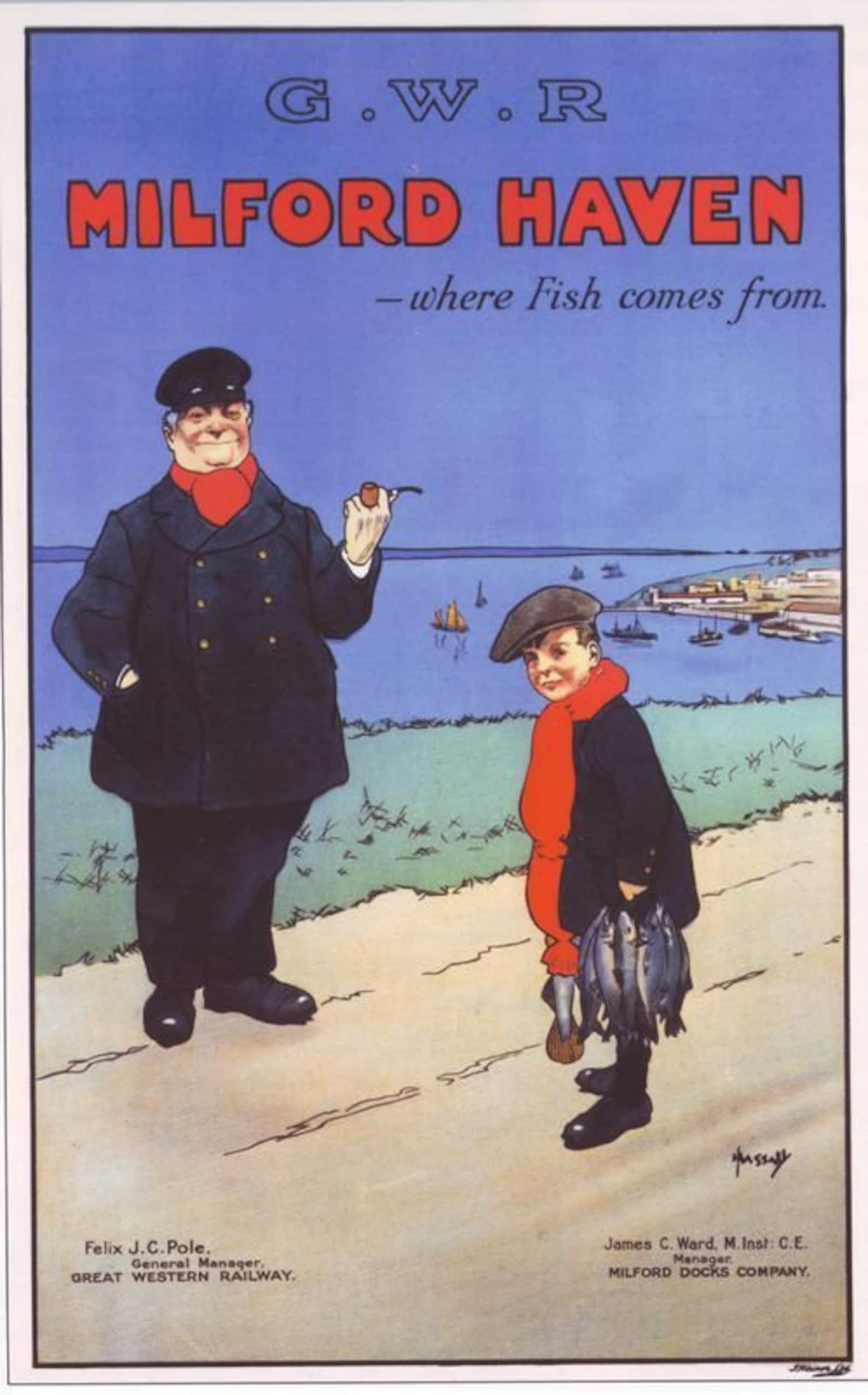 1920's Gwr Milford Haven Railway Poster A3 / A2 Print - Etsy