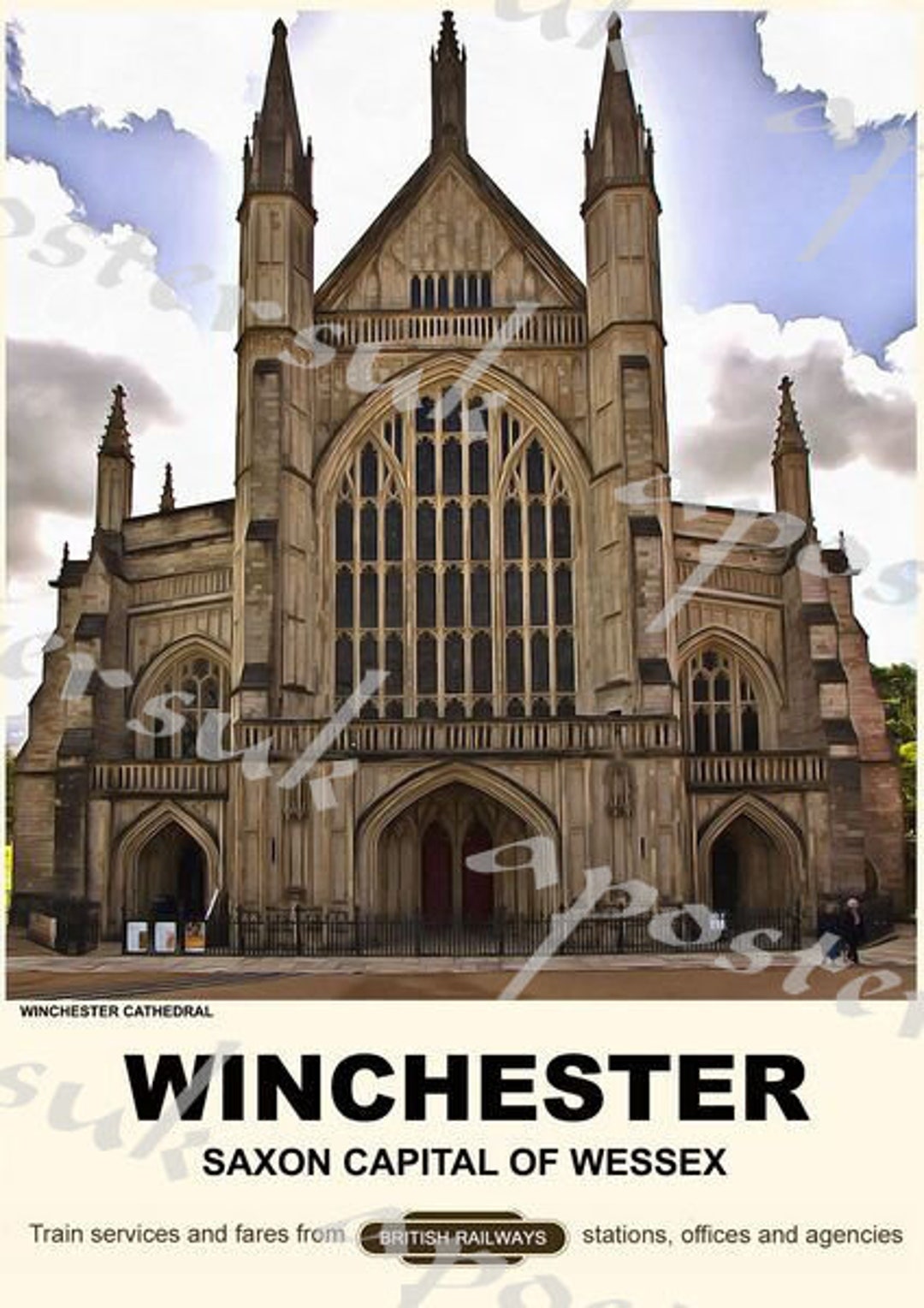 Vintage Style Railway Poster Winchester A4/a3/a2 Print - Etsy