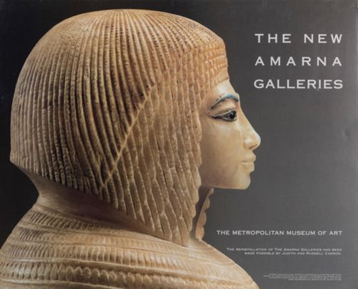 Vintage NYC Met Museum of Art Amarna Rooms Egyptian Exhibition Poster ...