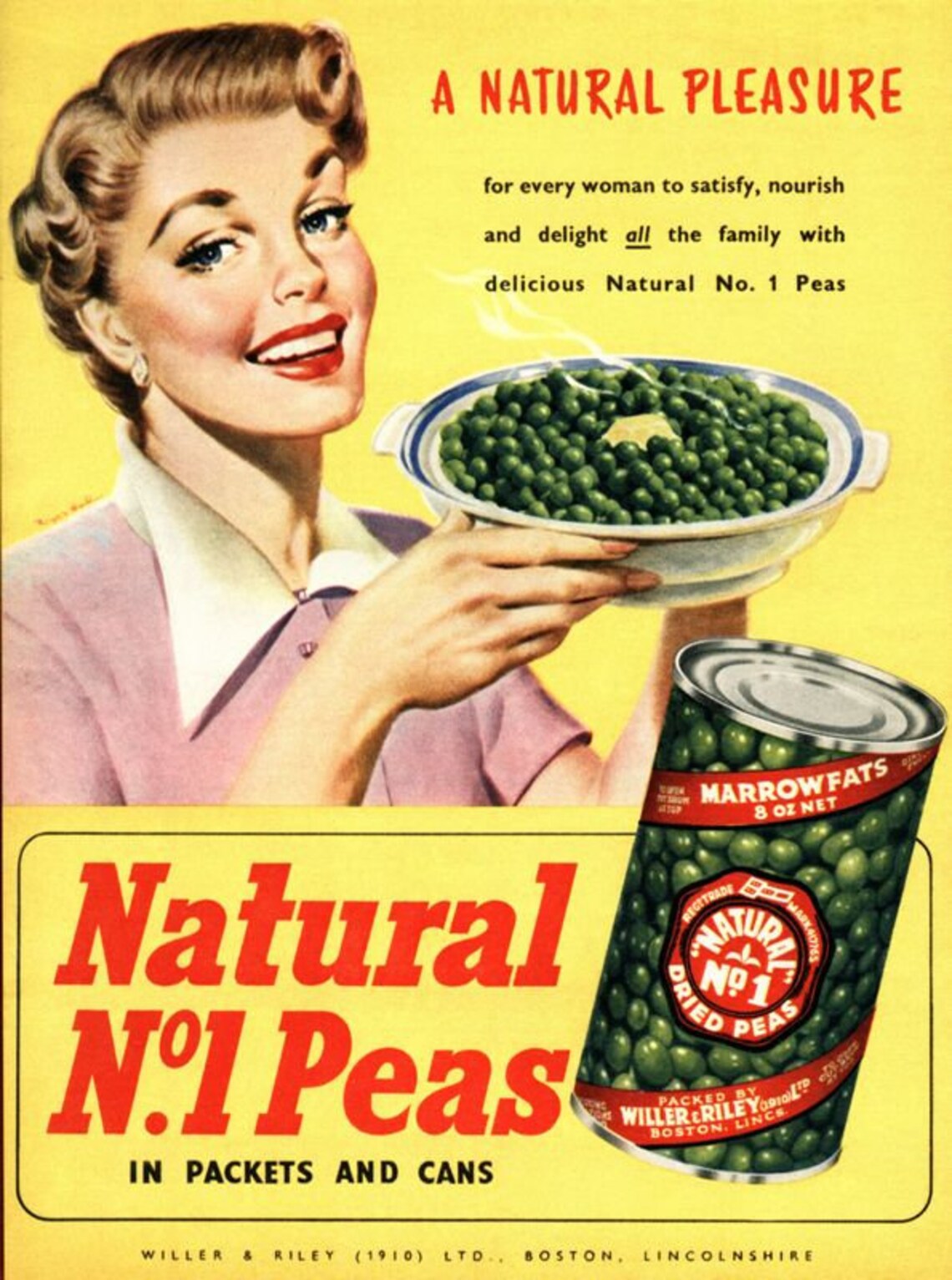 Vintage Tinned Peas Advertisement Poster Print A3/A4 - Etsy