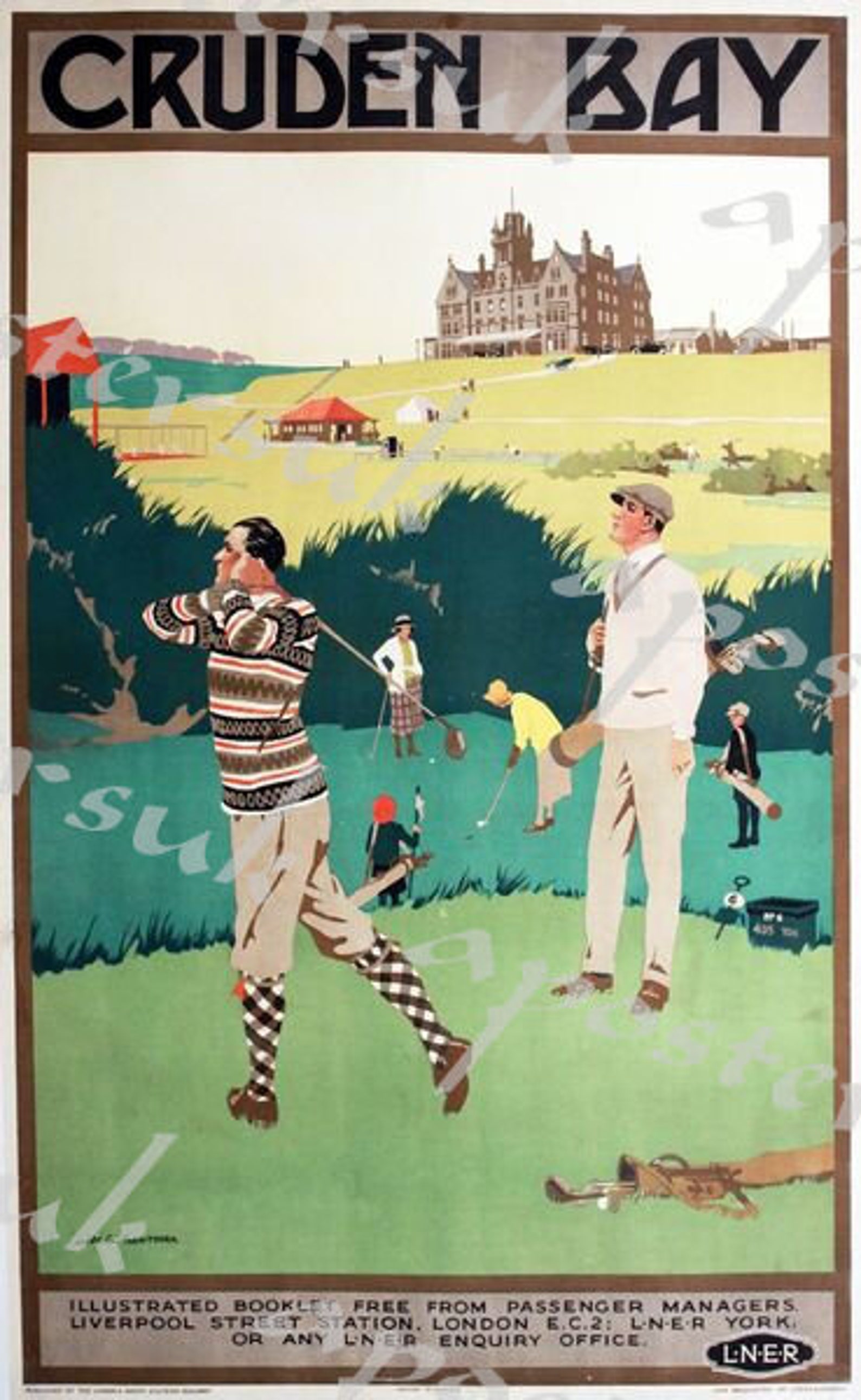 1920's Lner Cruden Bay Golf Railway Poster A3/a4 Print - Etsy