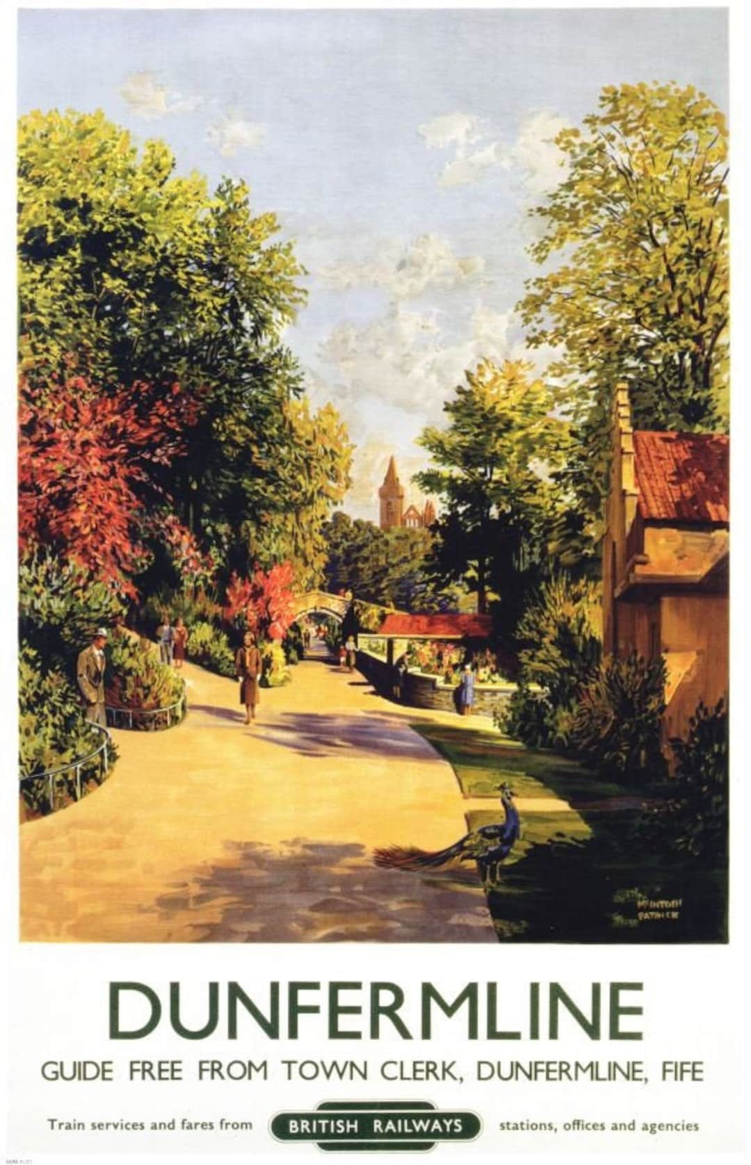 Vintage British Rail Dunfermline Railway Poster A4/A3/A2/A1 Print - Etsy