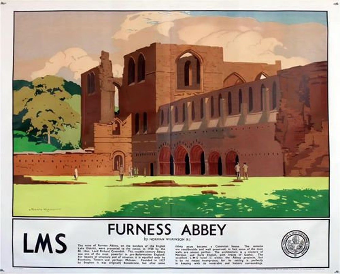 Vintage LMS Furness Abbey Railway Poster Reprint A3/A4 - Etsy