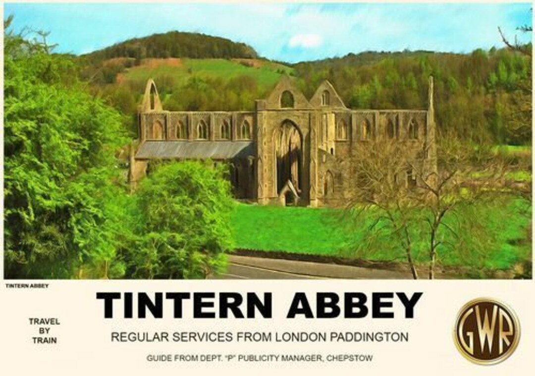 Vintage Style Railway Poster Tintern Abbey A4/a3/a2 Print - Etsy