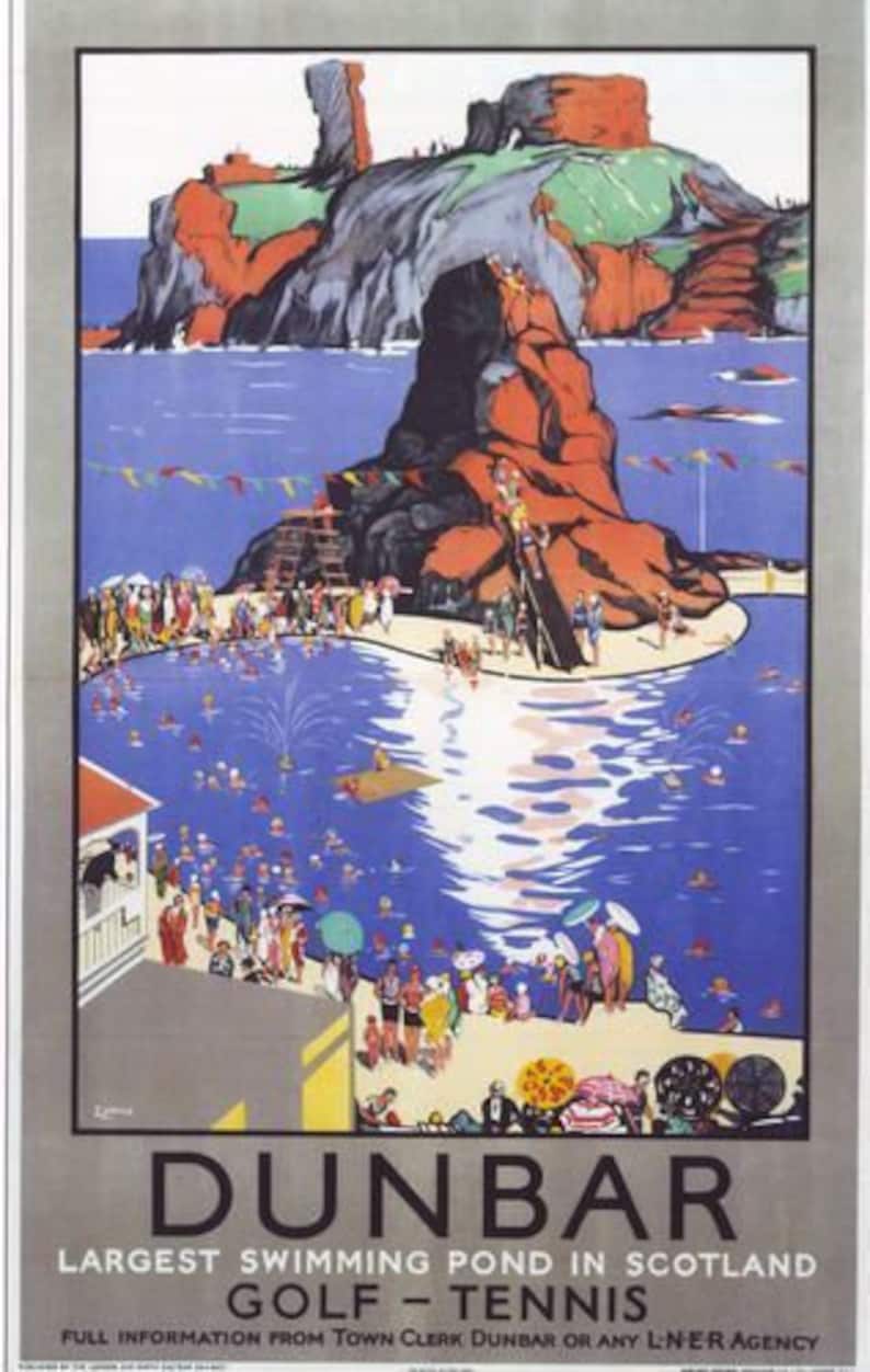 1920s Lner Dunbar Railway Poster Print A3/a4 - Etsy UK