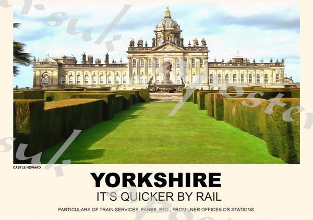 Vintage Style Railway Poster Yorkshire Castle Howard A4/a3/a2 Print - Etsy