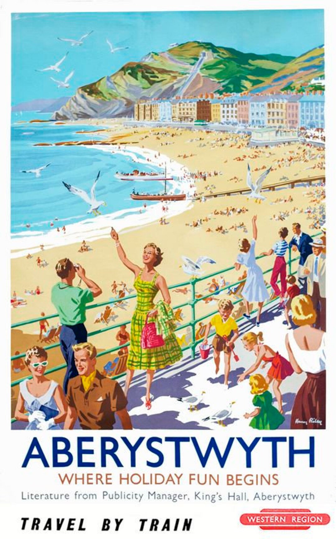Vintage British Rail Aberystwyth Where Holiday Fun Begins Railway ...