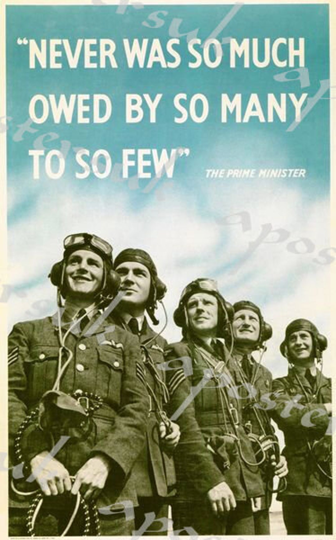 World War Two Battle of Britain the Few Memorial Poster A4/a3/a2/a1 ...