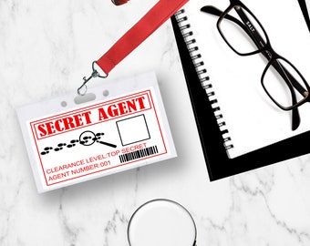 Spy Id Badge Printable - Etsy