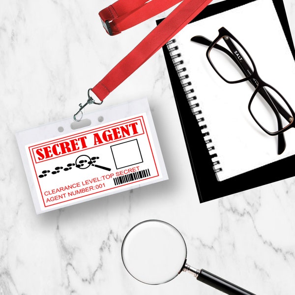 Secret Agent Id Card - Etsy