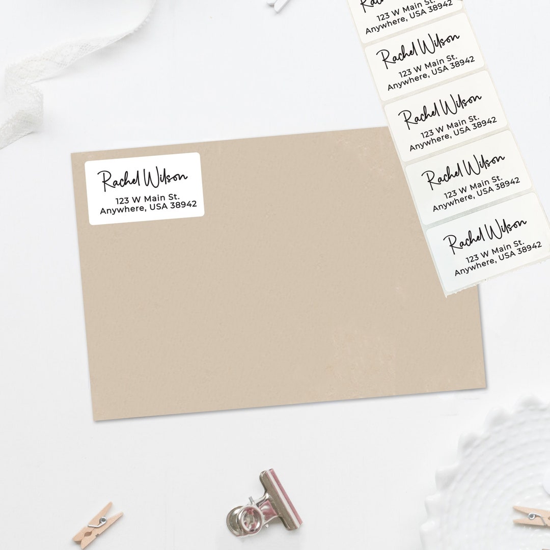 20 Custom Address Labels Stickers Personalized Return Address Thermal ...