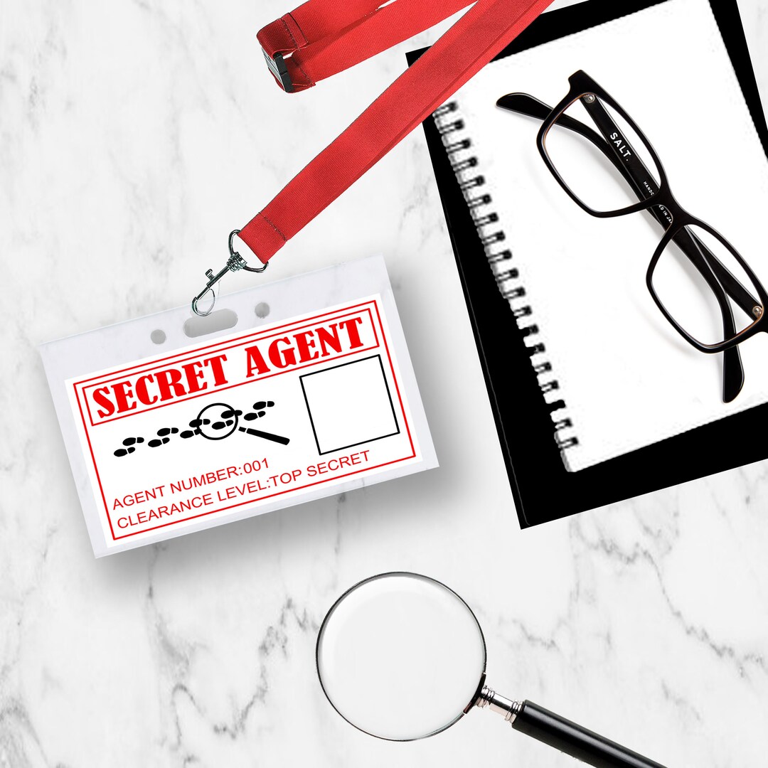 Printable Spy Secret Agent ID Badge - James Bond Identification Card ...