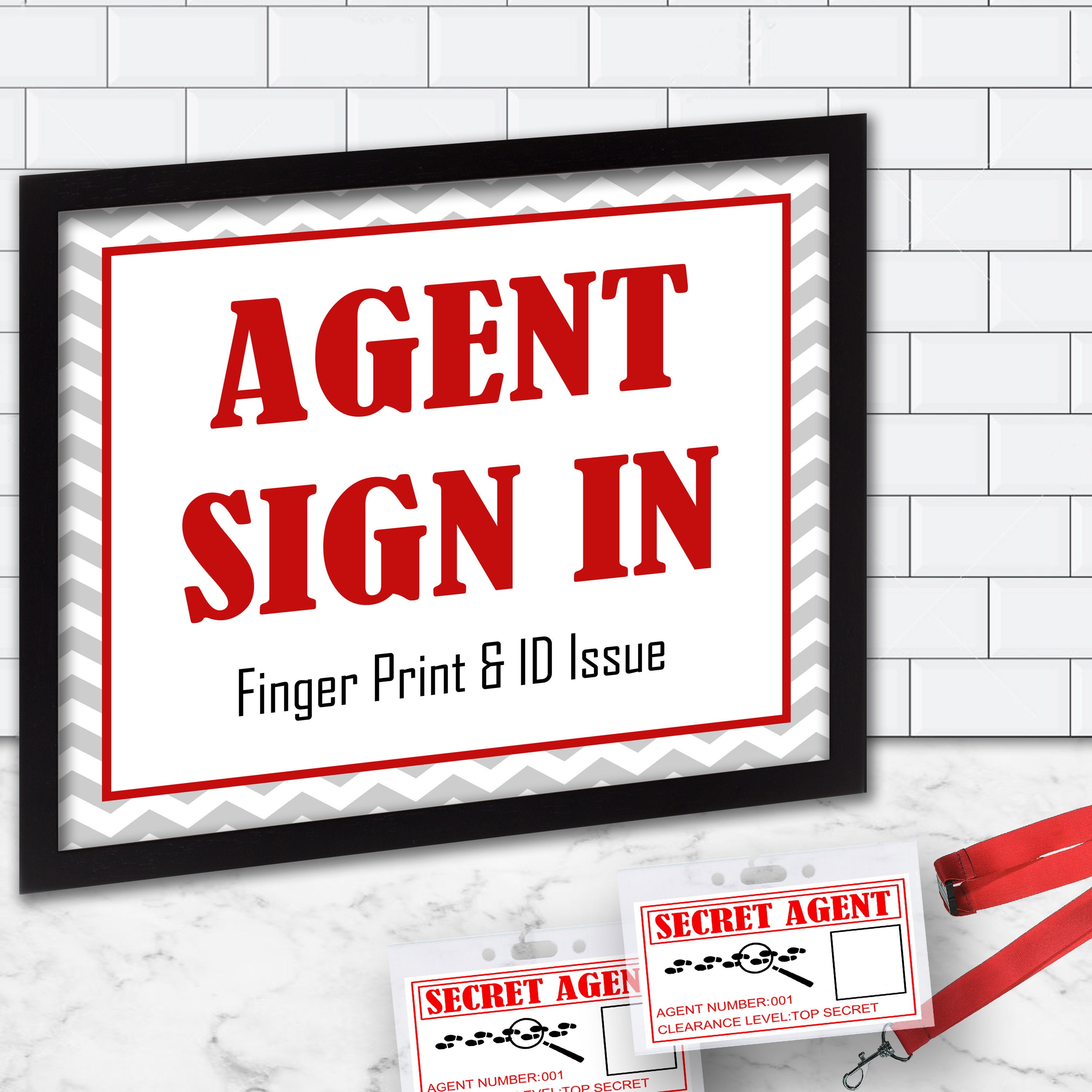 Printable Spy Secret Agent ID Badge James Bond - Etsy
