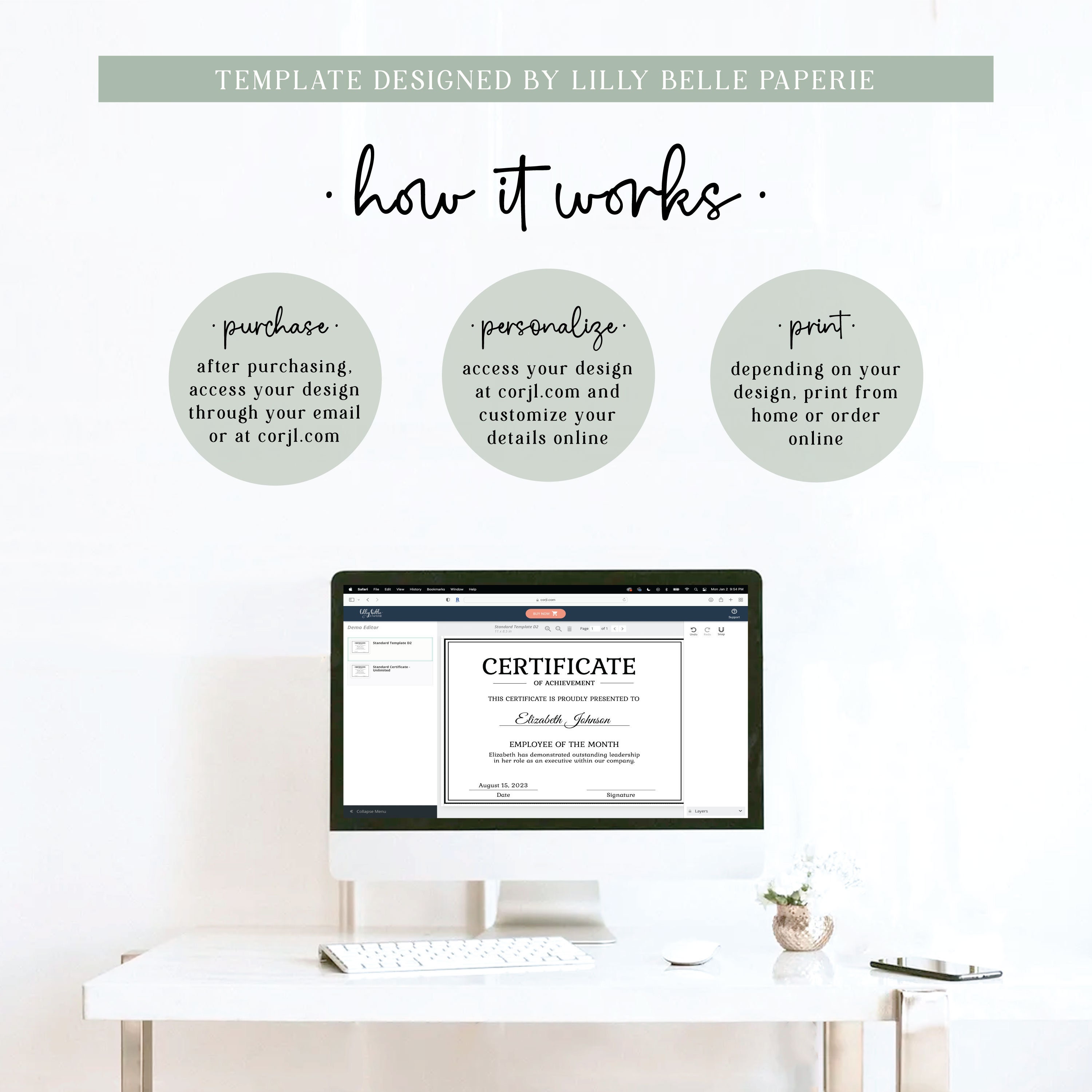 Editable Logo Certificate Template Printable Certificate - Etsy