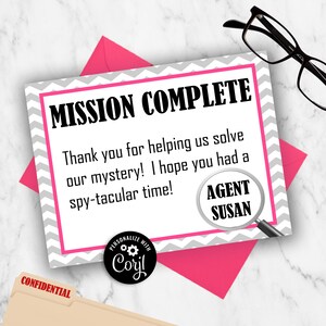 Spy Secret Agent ID Badge - Top Secret Badge - Girls Pink Secret Agent ...