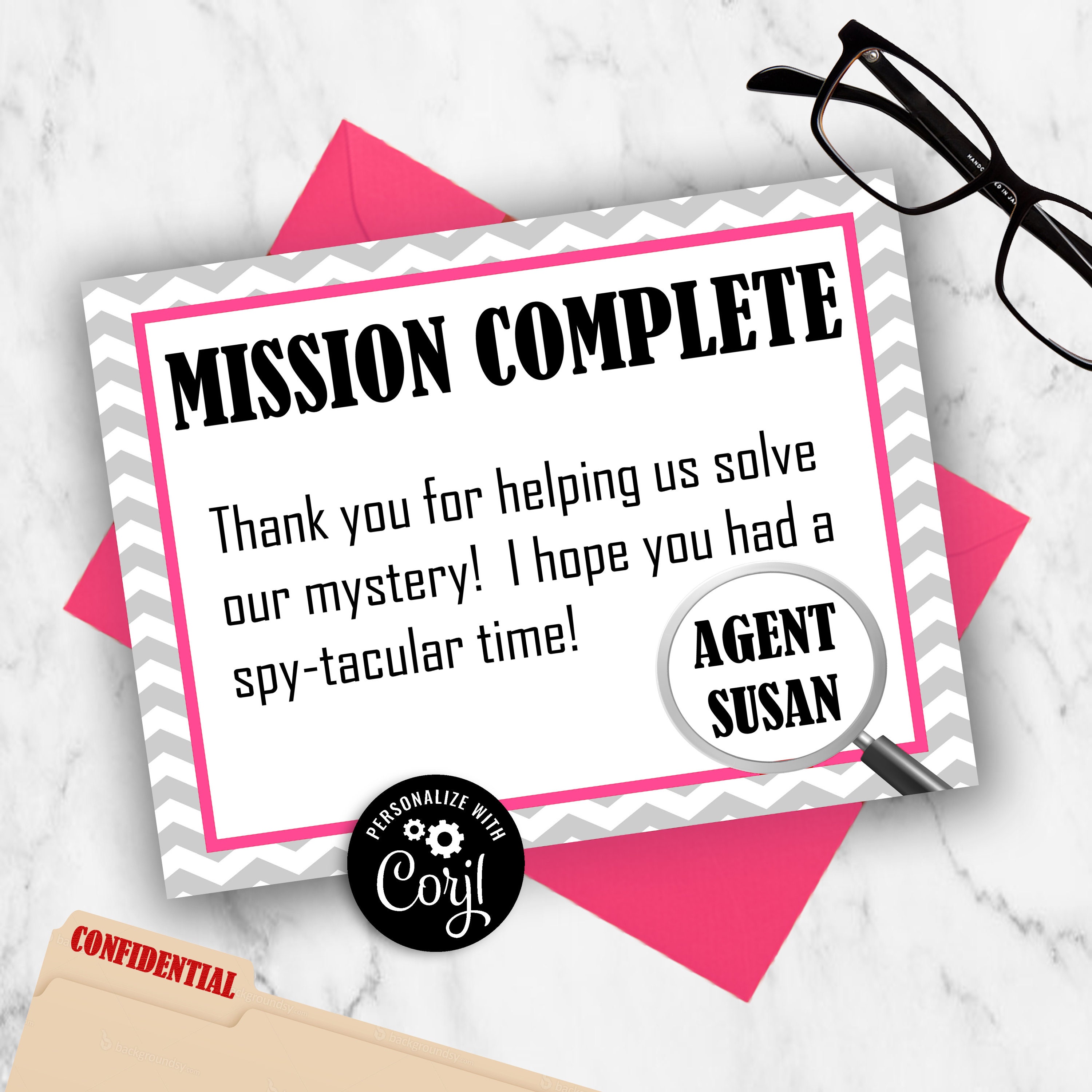 Spy Secret Agent ID Badge Top Secret Badge Girls Pink | Etsy