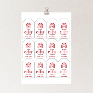 Printable Valentine's Day Tags Kids Valentine Card for School Party Non ...