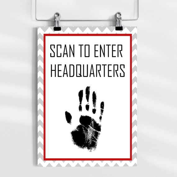 Printable Handprint Scanner Sign for Top Secret Level - Etsy