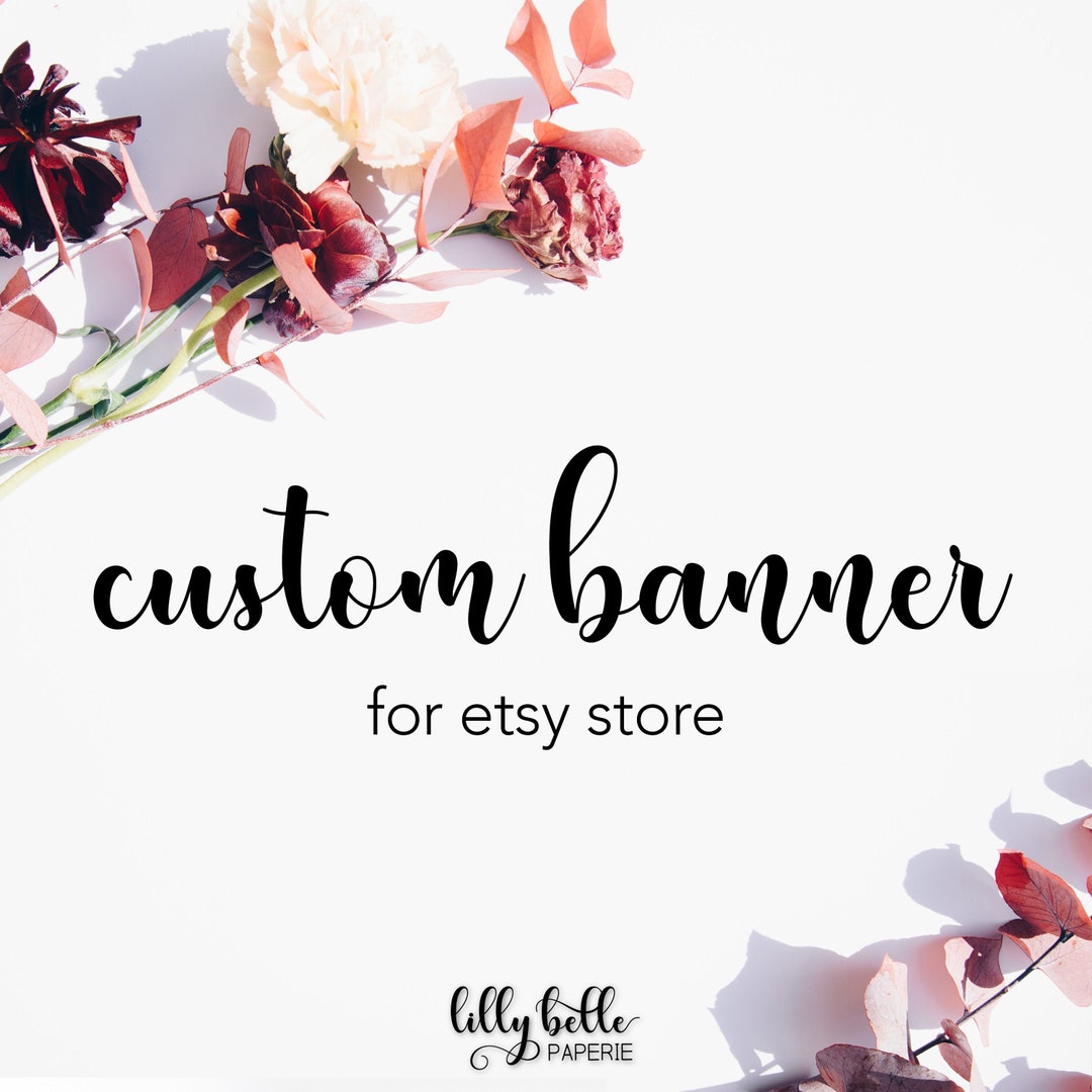Custom Etsy Banner Logo Design - Custom Digital Logo Design Branding ...