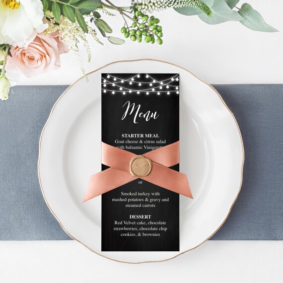 Menú De Boda En Pizarra Imprimible Menú De Boda Imprimible