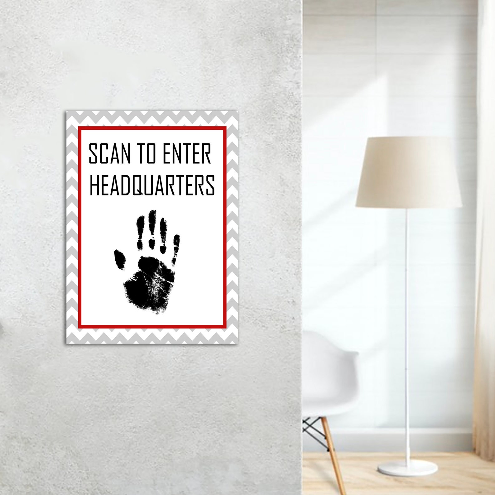 Printable Handprint Scanner Sign for Top Secret Level - Etsy