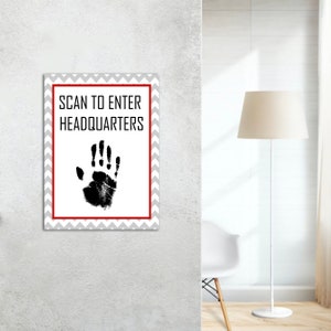 Printable Handprint Scanner Sign for Top Secret Level Clearance - Kids ...