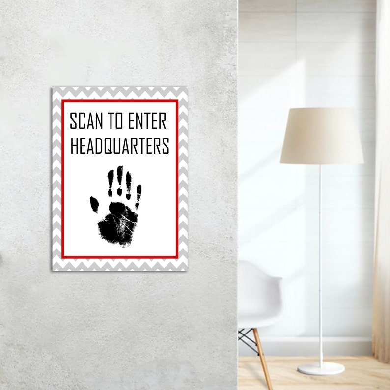 Printable Handprint Scanner Sign for Top Secret Level - Etsy