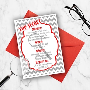 Printable Code Name Chart - Spy Birthday Party Game - Secret Agent ...