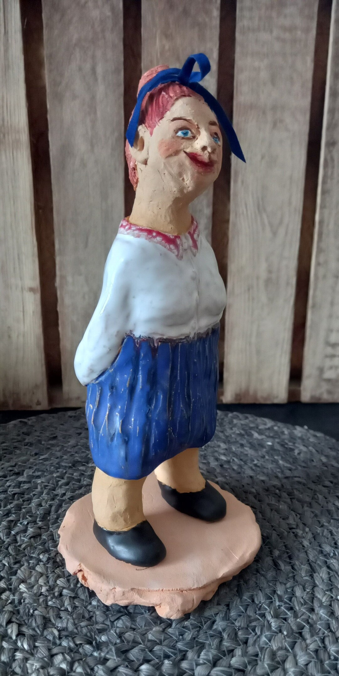 Clay Sculpture of a Stunning Woman, Ceramic Sculpture, Decorative ...