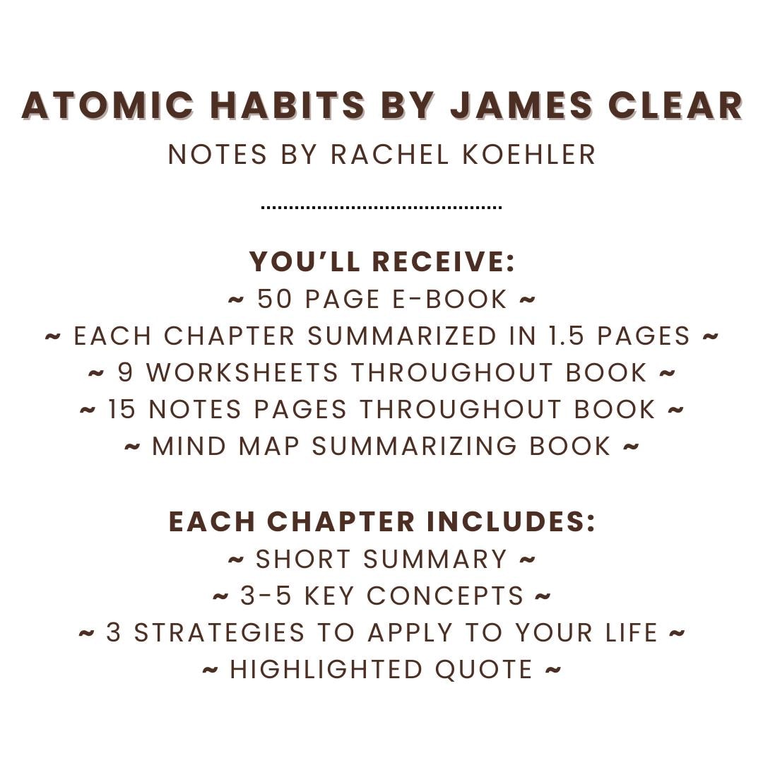 Powernotes: Atomic Habits by James Clear | Workbook & Summary | Self ...