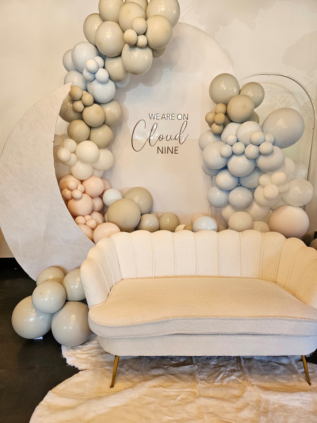 On Cloud Nine Sticker Backdrop, We Are on Cloud Nine Welcome to Baby ...