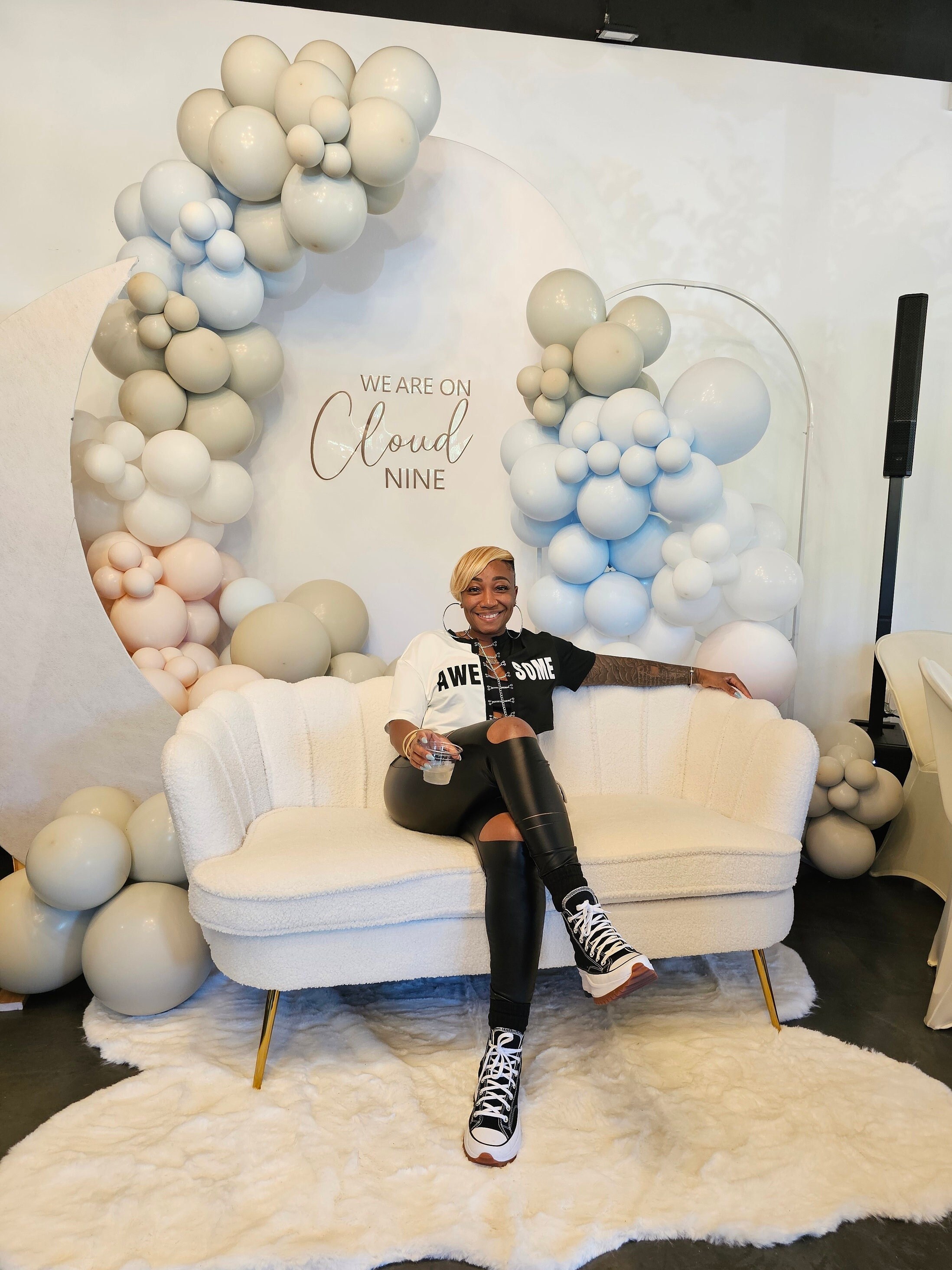 On Cloud Nine Sticker Backdrop, We Are on Cloud Nine Welcome to Baby ...