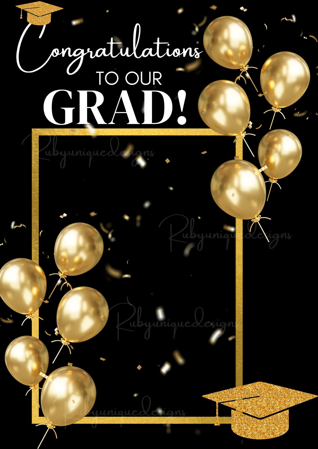 Congratulations to Our Grad! Blank Editable Template. Graduate, Blank ...