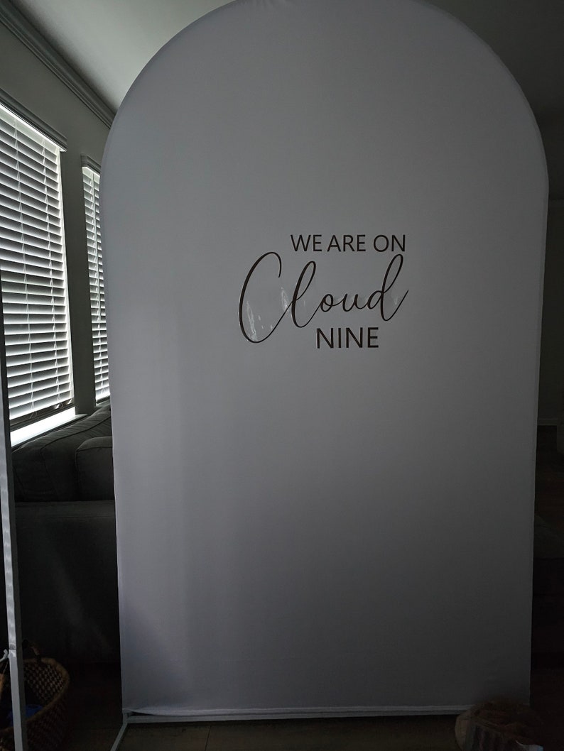 On Cloud Nine Sticker Backdrop, We Are on Cloud Nine Welcome to Baby ...