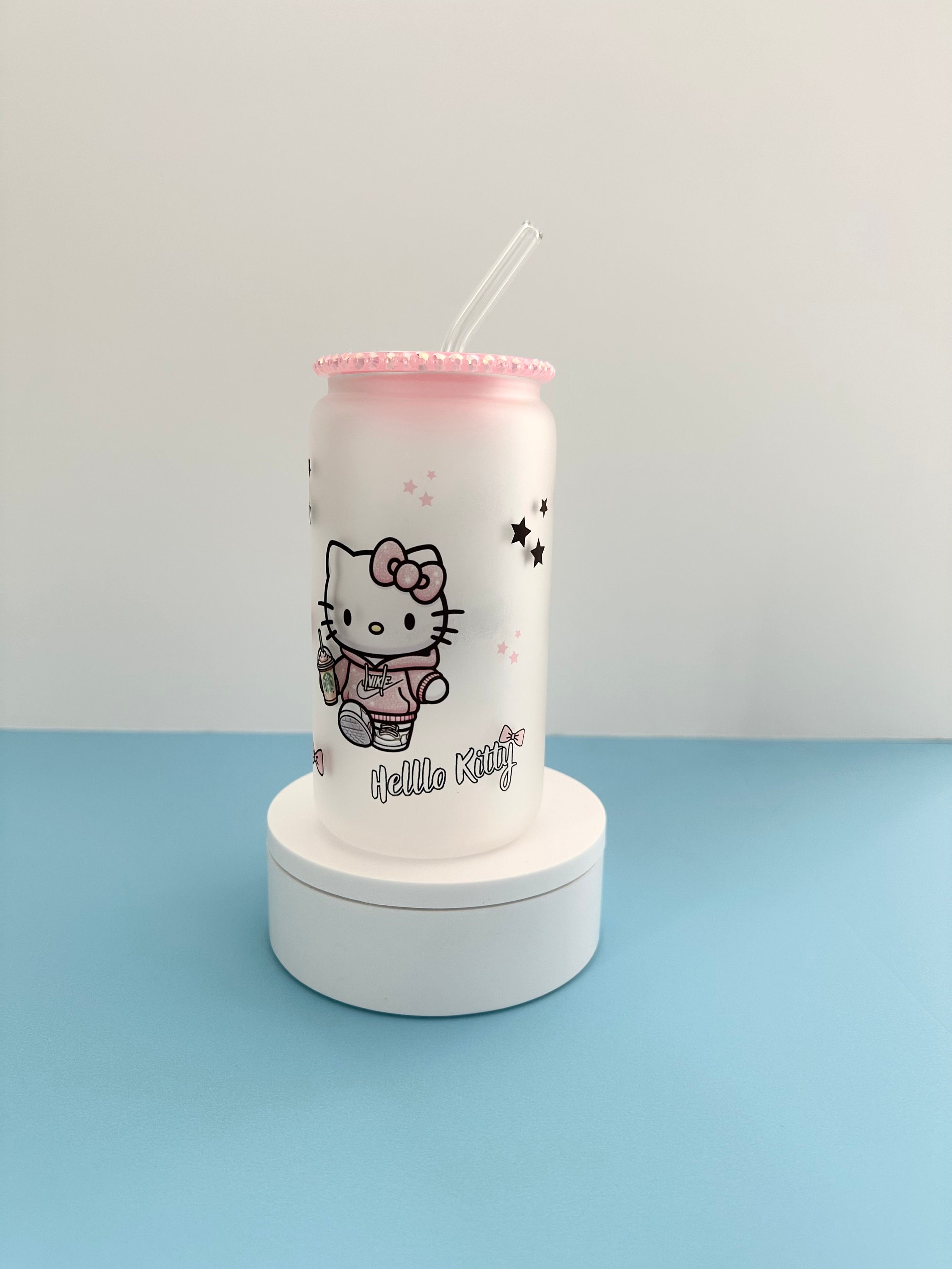 Hello Kitty Nike Glass Cup Libbey Glass Glass Cup Hello Kitty Cup Hello ...