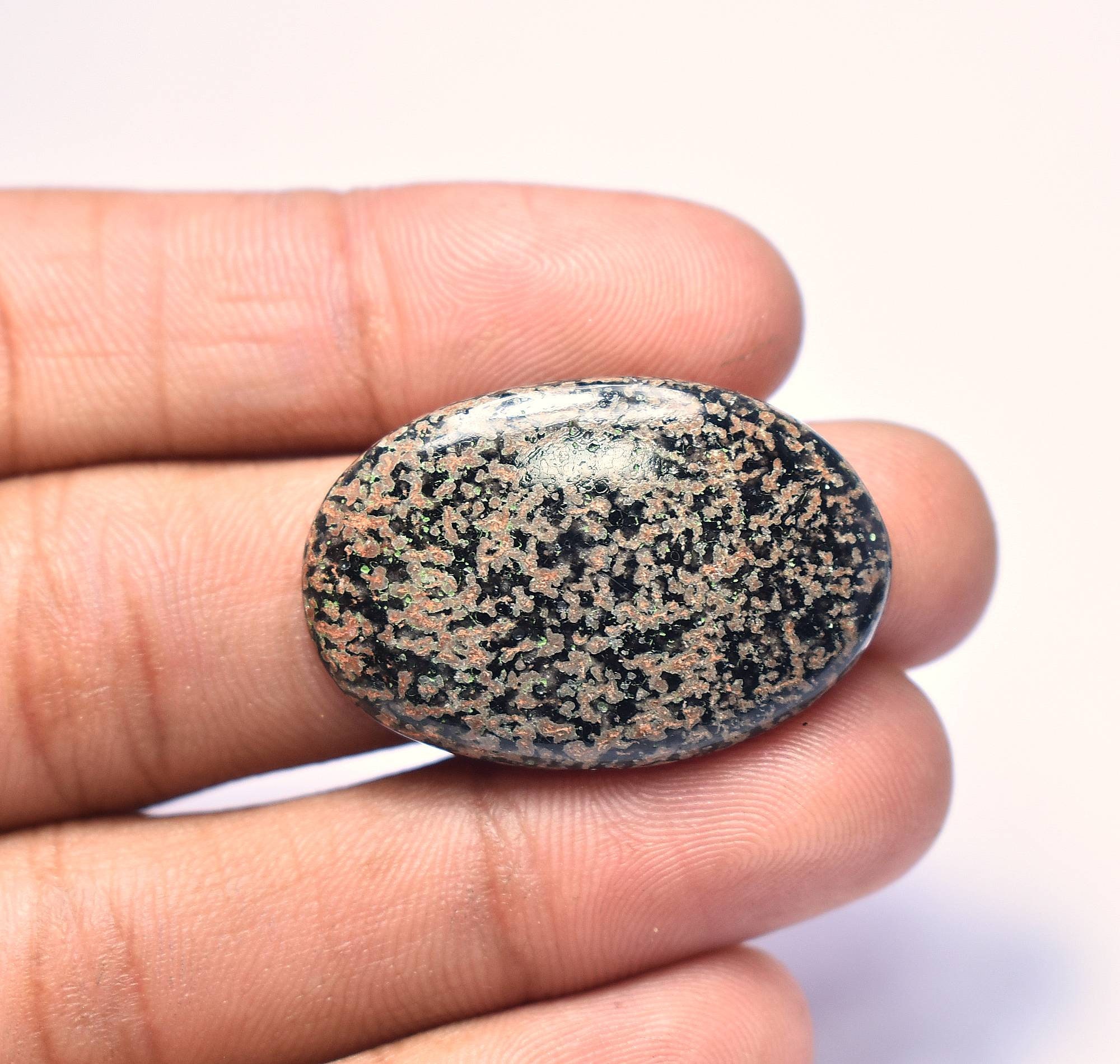 Firecracker Obsidian Flower Obsidian Oval Cabochon 33x22x5 | Etsy