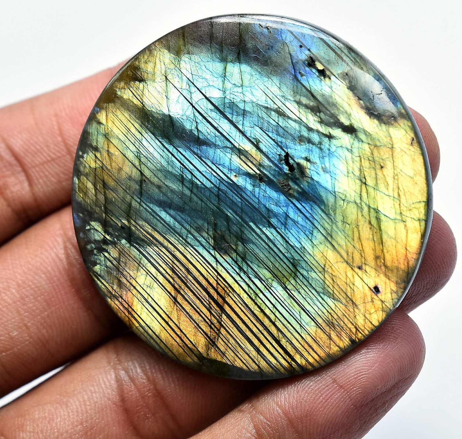 Labradorite Round Cabochon 51x6 MM 143 CTS Beautiful | Etsy