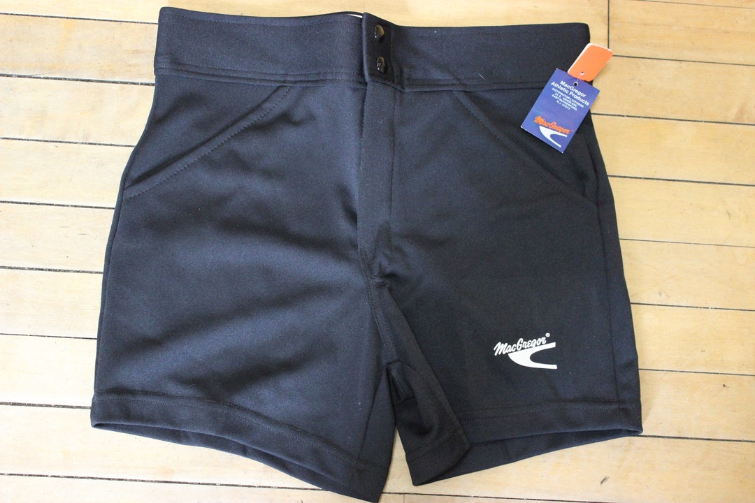 Vintage Men's 1970's Macgregor Black Athletic Baseball Shorts NWT Med ...
