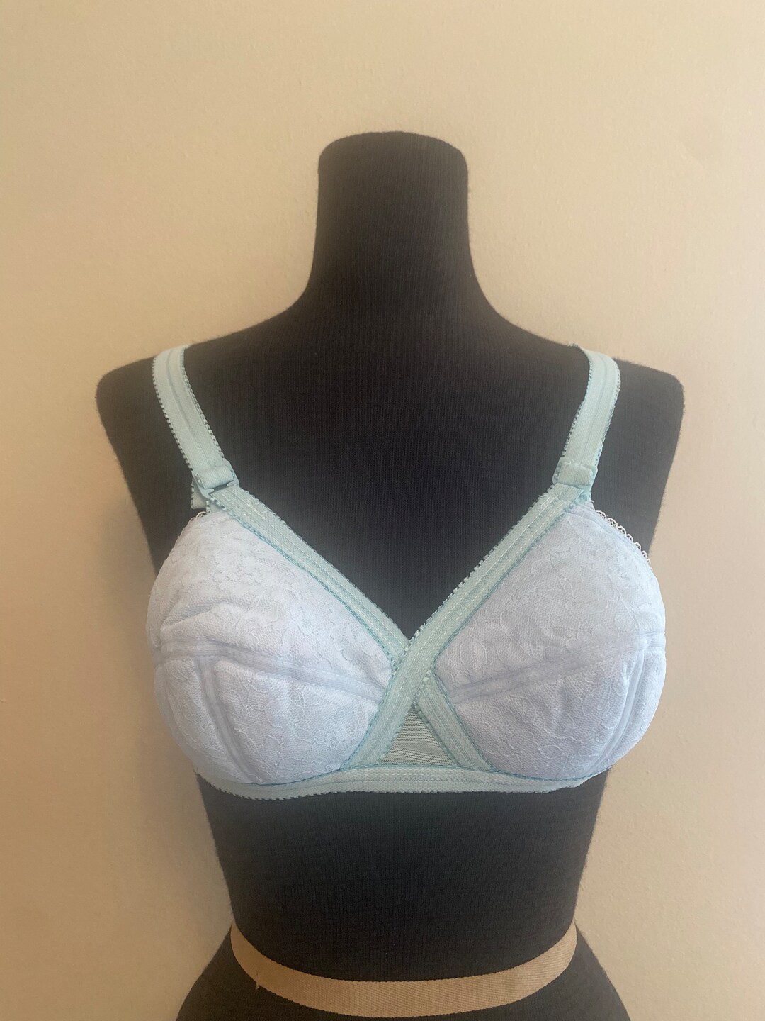 Vintage Light Blue Lacey Padded Bra 70's 36B New Never Worn - Etsy