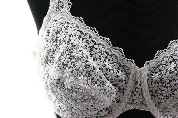 Vintage White Lace Underwire Bra 40C 1970's New with … - Gem