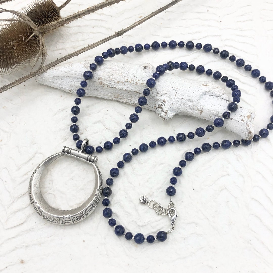 Tribal Jewelry Tuareg Boho Tribe Natural Stone Lapis Lazuli Ethno - Etsy